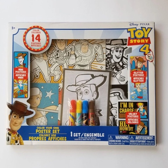 Disney | Accessories | Disney Pixar Toy Story Color Your Own 4 Piece ...
